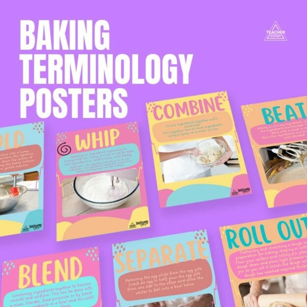 Baking Terminology Posters - Teacher Professional Development