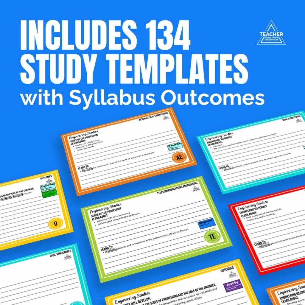 HSC Engineering Studies Study Templates - Teacher Professional Development