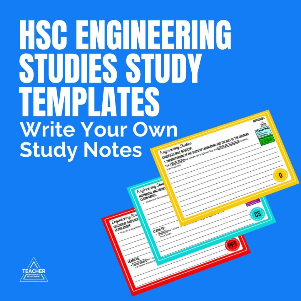 HSC Engineering Studies Study Templates - Teacher Professional Development