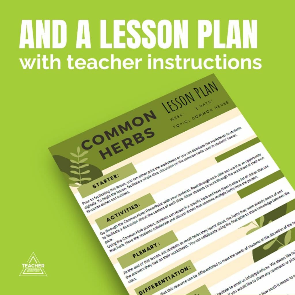 Common Herbs - Teacher Professional Development