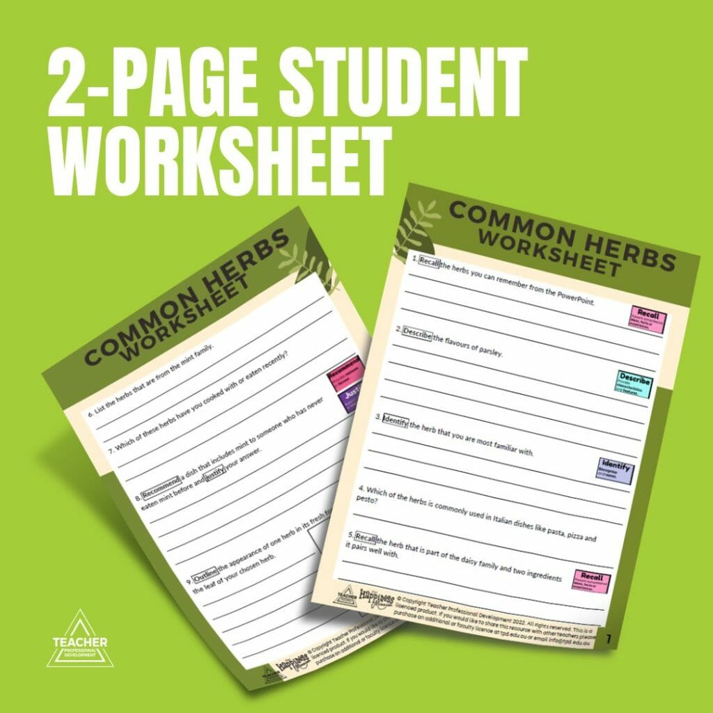 Common Herbs - Teacher Professional Development