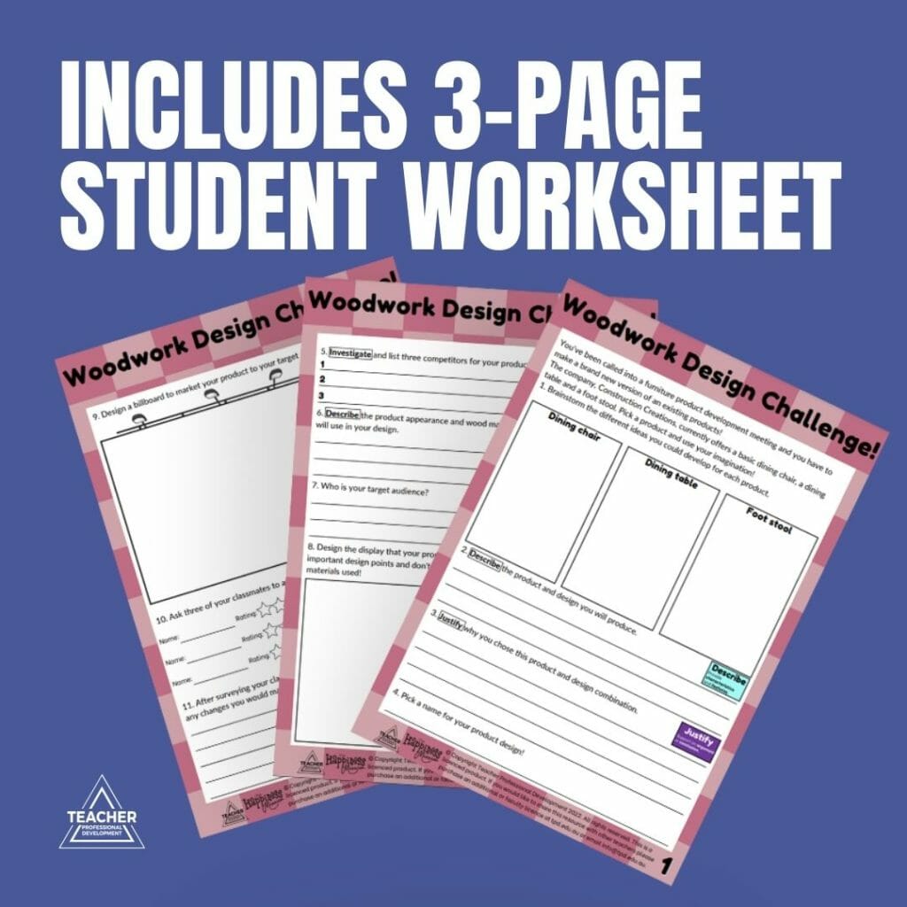 Woodwork Design Challenge - Teacher Professional Development