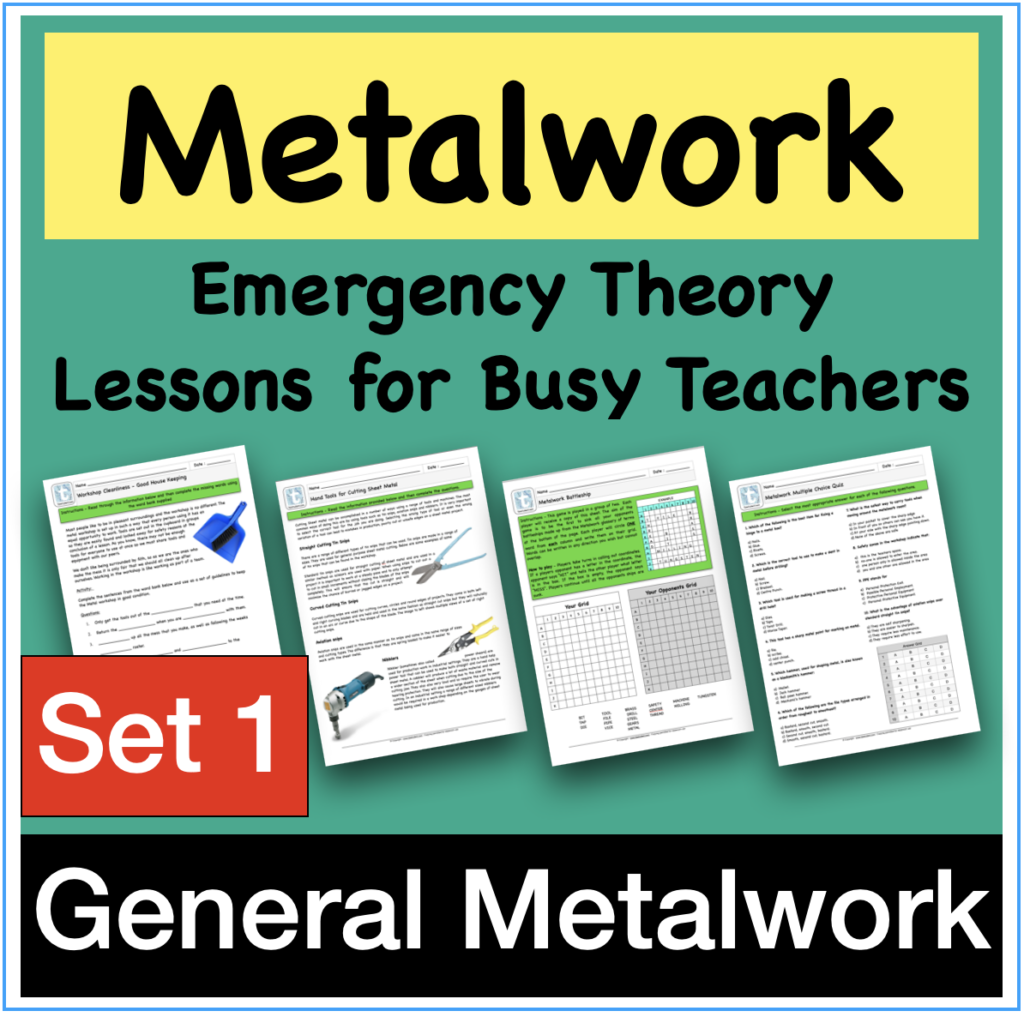 Metalwork Lessons for Busy Teachers Set 1 - General Metalwork - Teacher ...