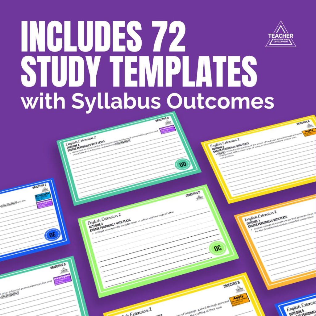 HSC English Extension Study Templates - Teaching Resource