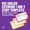 HSC English Extension Study Templates - Teaching Resource