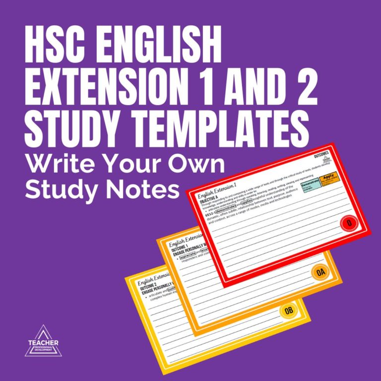 HSC English Extension Study Templates - Teaching Resource