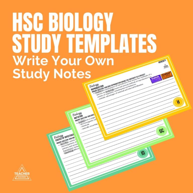 HSC Biology Study Templates - Teaching Resource