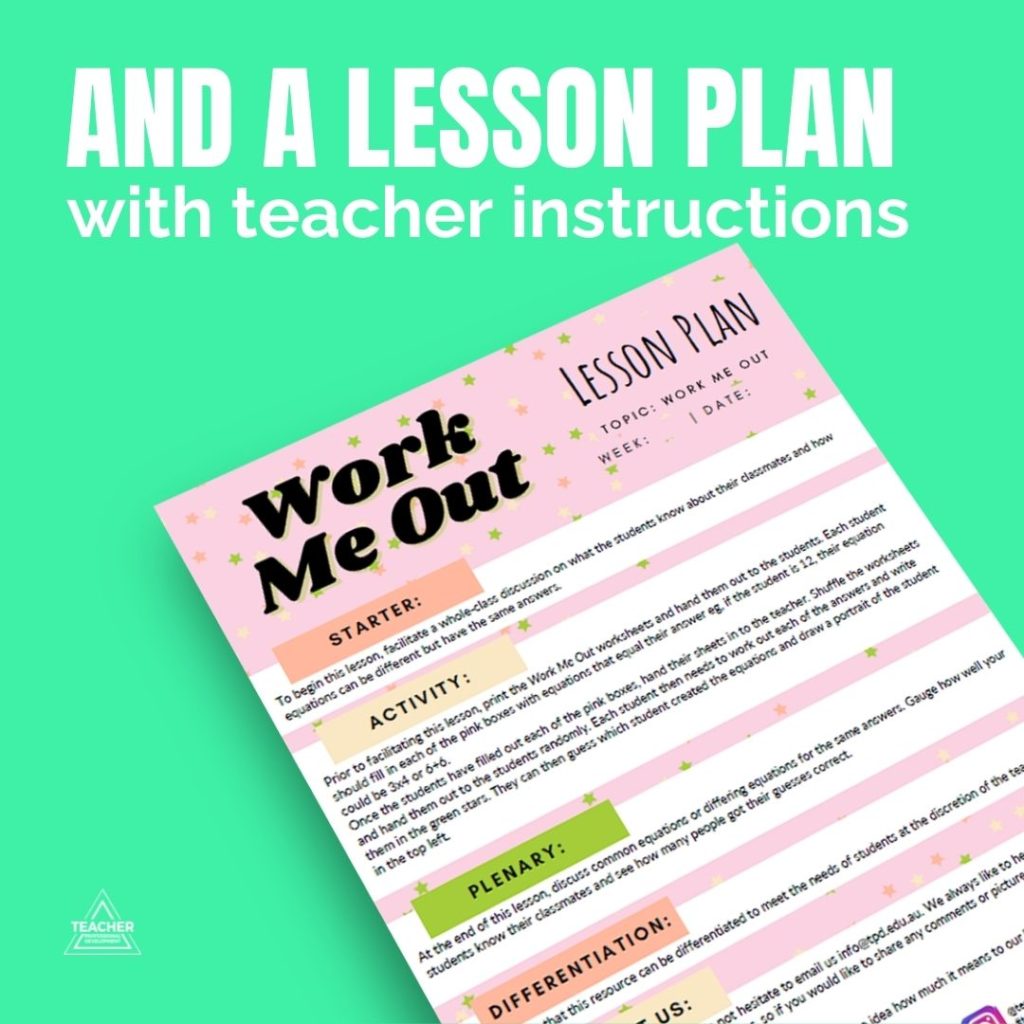 Work Me Out - Teacher Professional Development