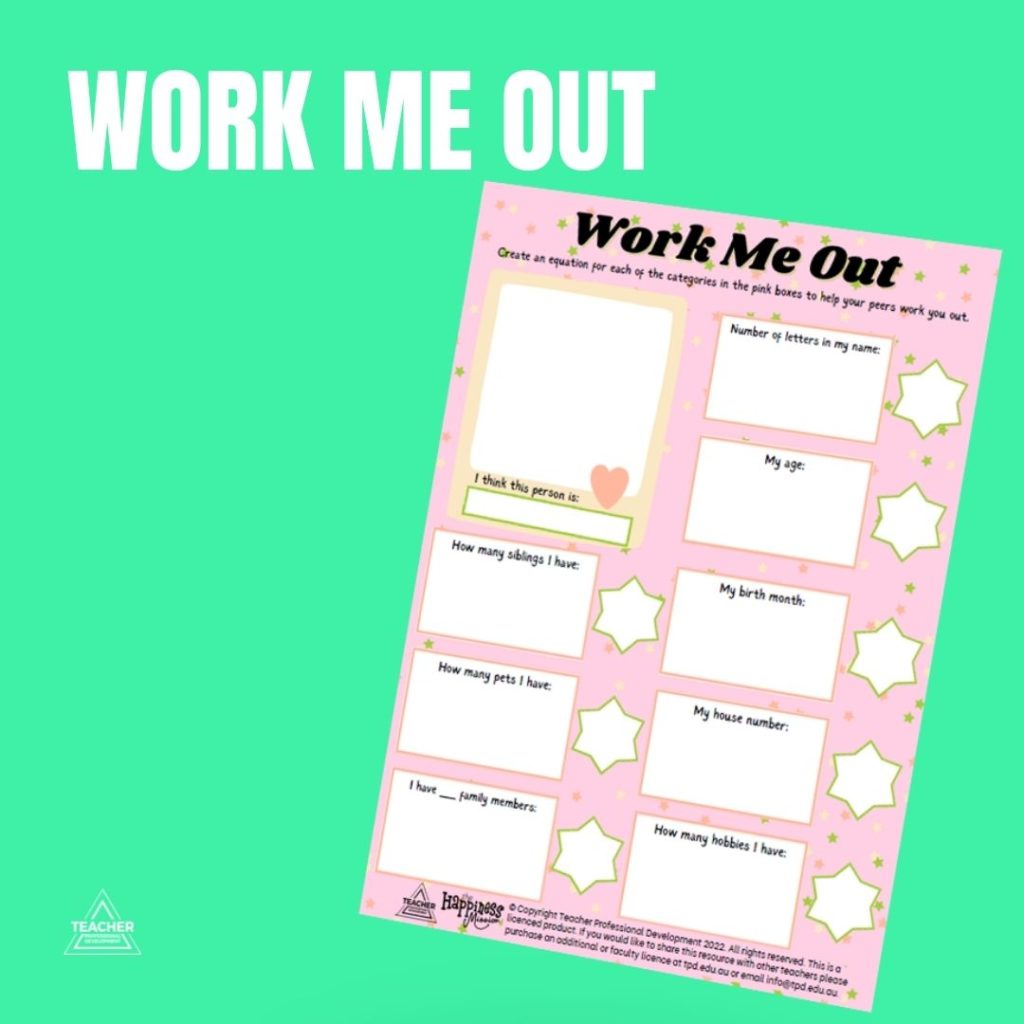 Work Me Out - Teacher Professional Development