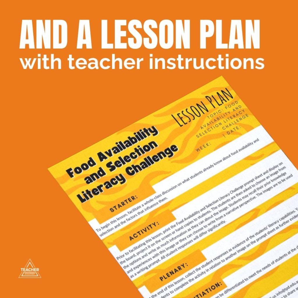 Food Availability and Selection Literacy Challenge - Teacher ...