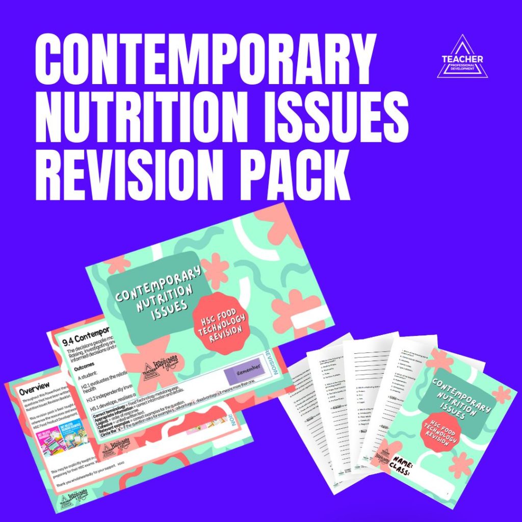 HSC Contemporary Nutrition Issues Revision Pack - Teacher Professional ...