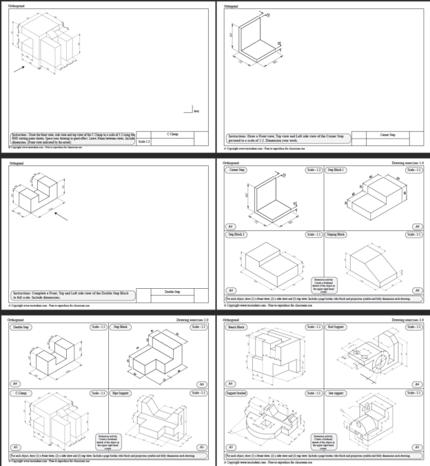 Technical Drawing and Graphics - Set 1 "Orthogonal Drawing" - Teaching ...