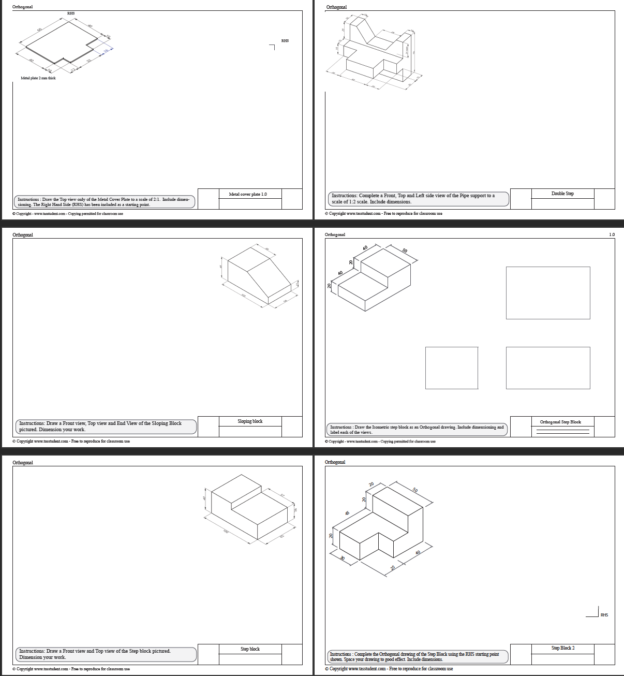 Technical Drawing and Graphics - Set 1 "Orthogonal Drawing" - Teaching ...