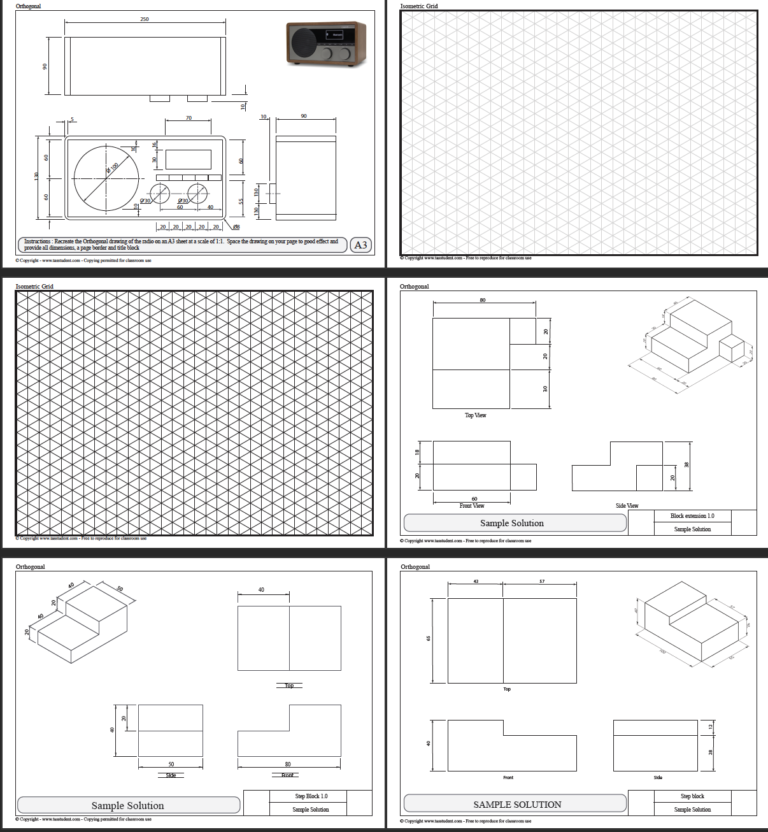 Technical Drawing and Graphics - Set 1 "Orthogonal Drawing" - Teaching ...