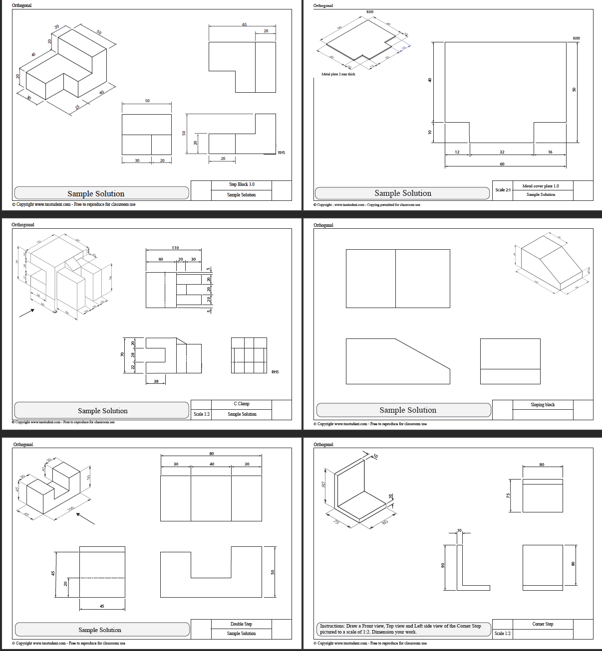 Technical Drawing and Graphics - Set 1 "Orthogonal Drawing" - Teaching ...