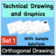 Technical Drawing and Graphics - Set 1 "Orthogonal Drawing" - Teaching ...