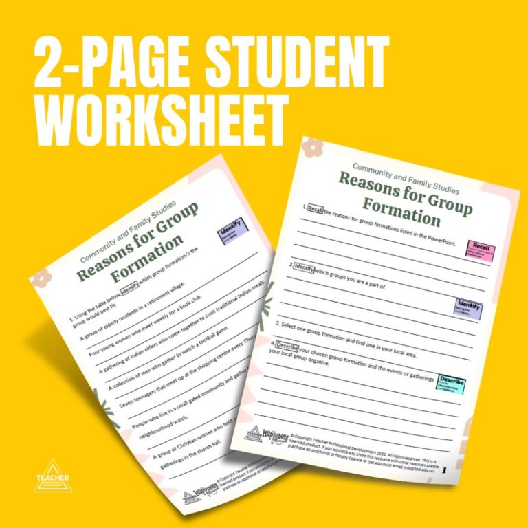 CAFS Reasons for Group Formation - Teacher Professional Development