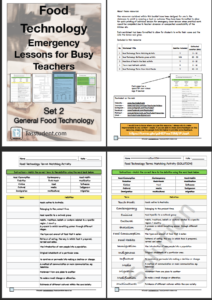 Food Technology Lessons for Busy Teachers - Set 2 "General Food ...