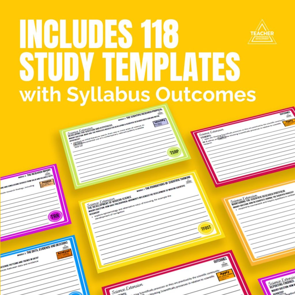 HSC Science Extension Study Templates - Teaching Resource