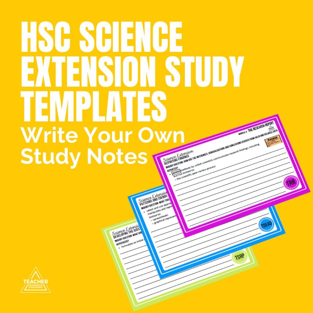 HSC Science Extension Study Templates - Teaching Resource