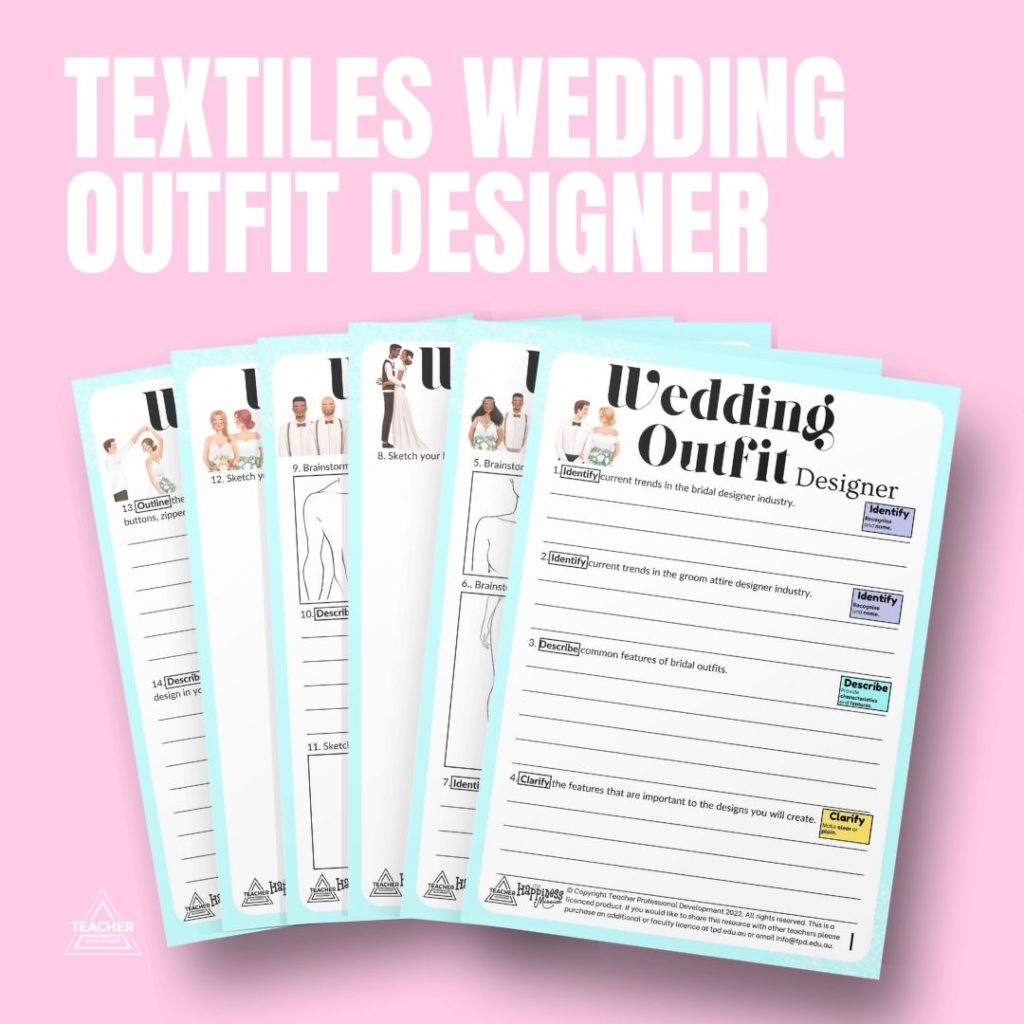 Textiles Wedding Outfit Designer - Teacher Professional Development