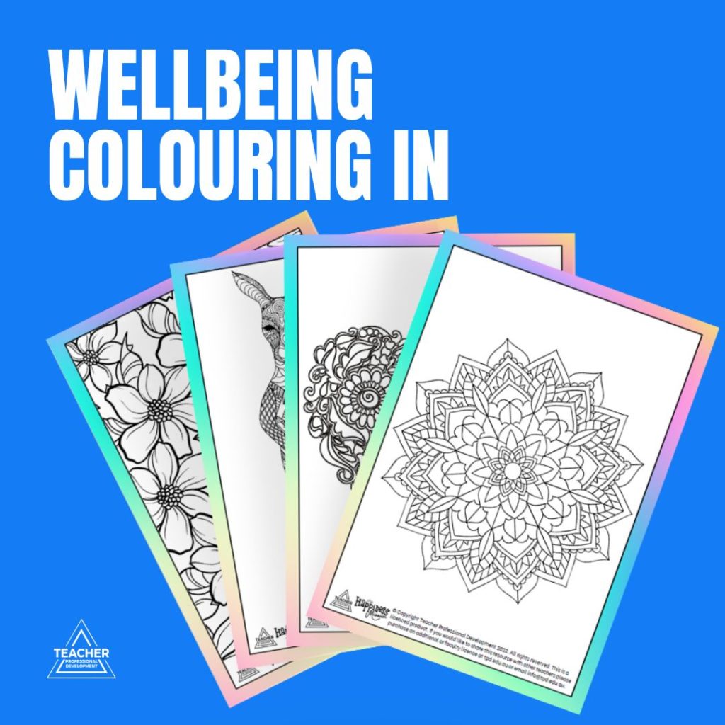 Wellbeing Colouring In - Teacher Professional Development