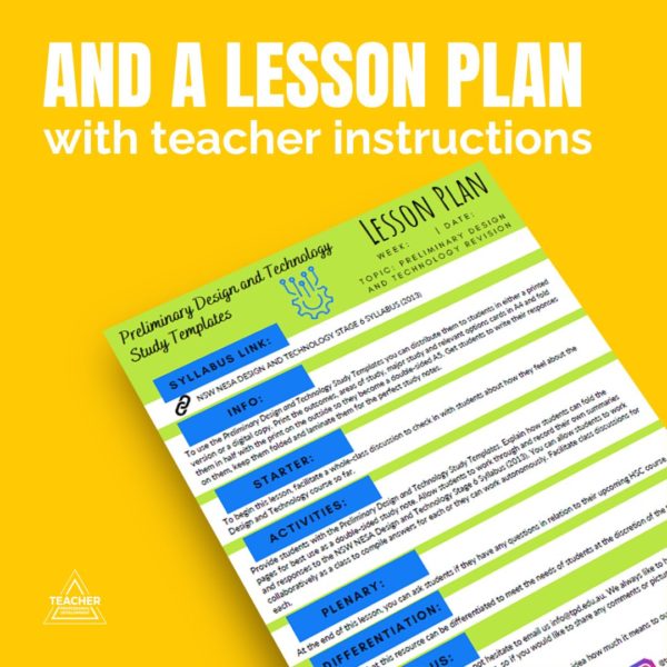 Preliminary Design and Technology Study Templates