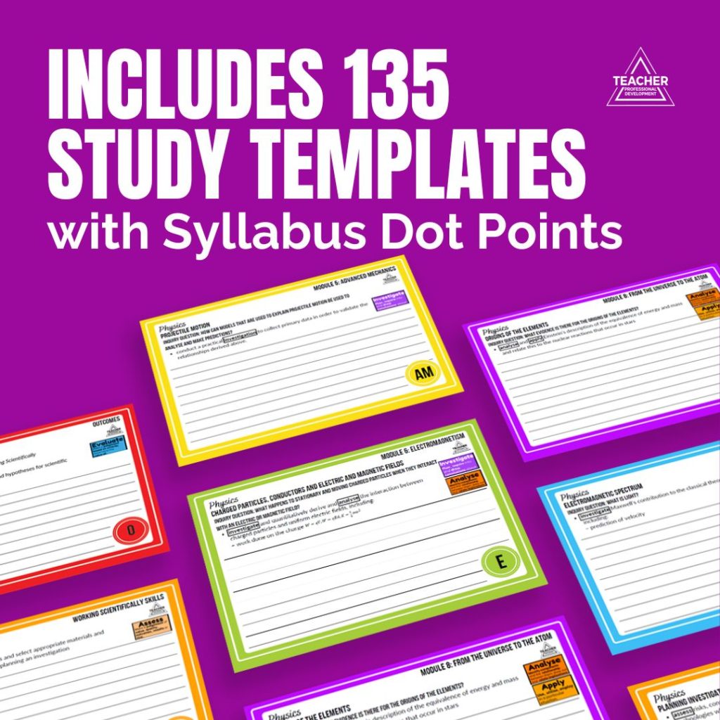 HSC Physics Study Templates - Teaching Resource
