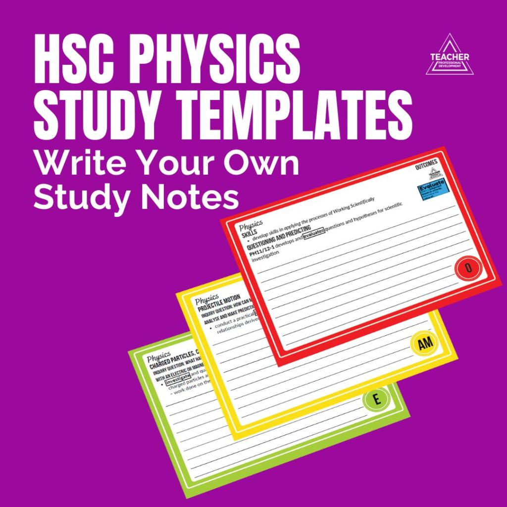 HSC Physics Study Templates - Teaching Resource