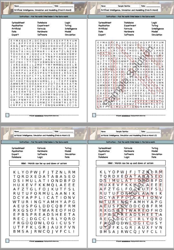 Information Software and Technology Set 1 - Artificial Intelligence, Simulation and Modeling ...