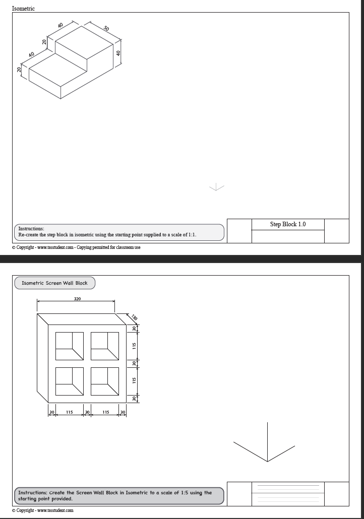 Technical Drawing and Graphics - Set 5 "Isometric Drawing" - Teacher ...