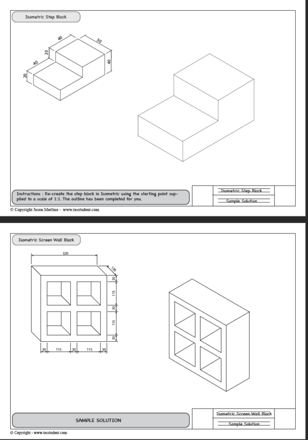 Technical Drawing and Graphics - Set 5 "Isometric Drawing" - Teacher ...