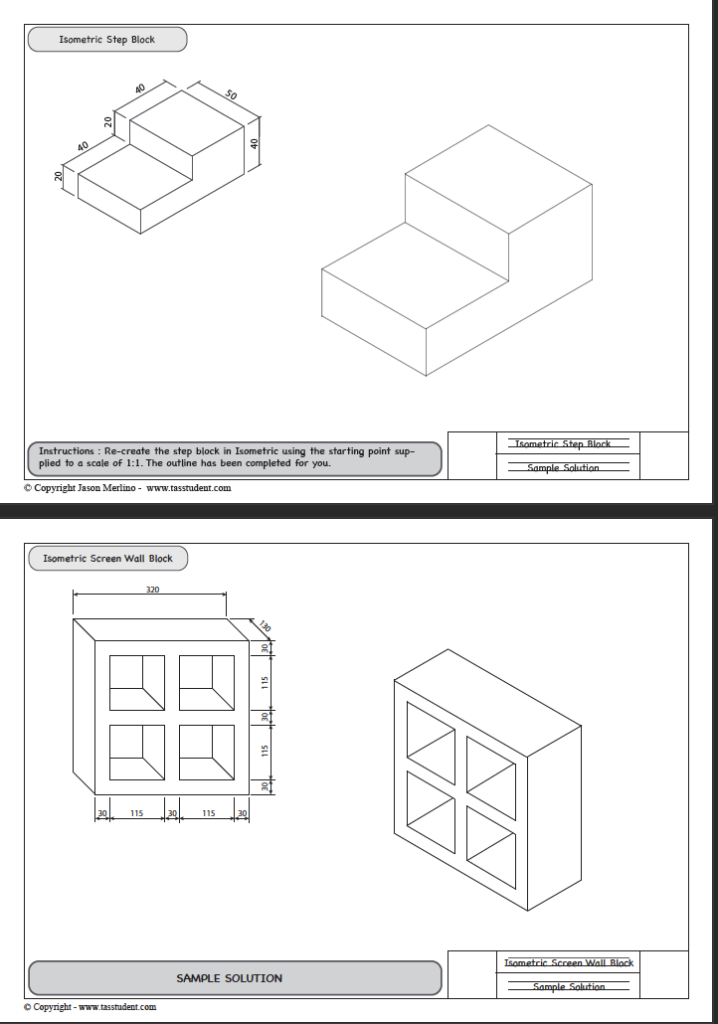 Technical Drawing and Graphics - Set 5 "Isometric Drawing" - Teacher ...