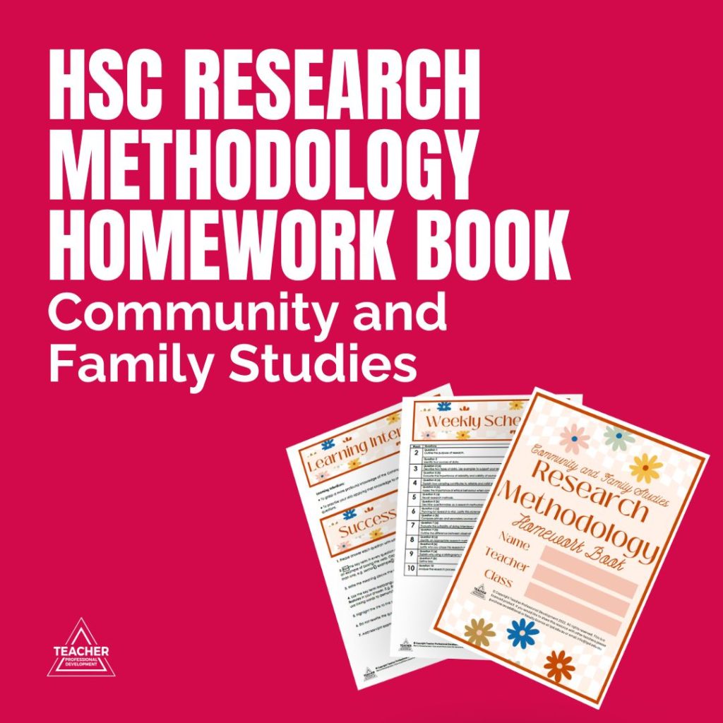 HSC CAFS Research Methodology Homework Book - Teacher Professional ...