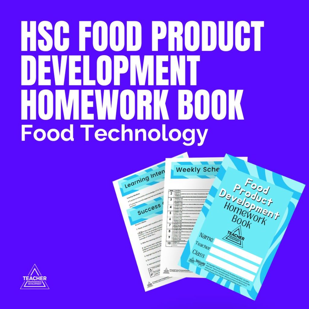 HSC Food Product Development Homework Book v.3 - Teaching Resources