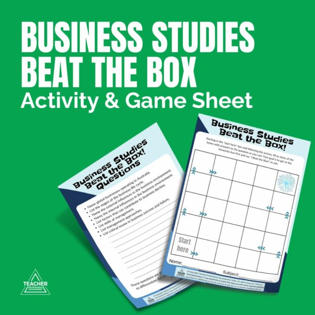 Business Studies Beat the Box - Teacher Resource Game
