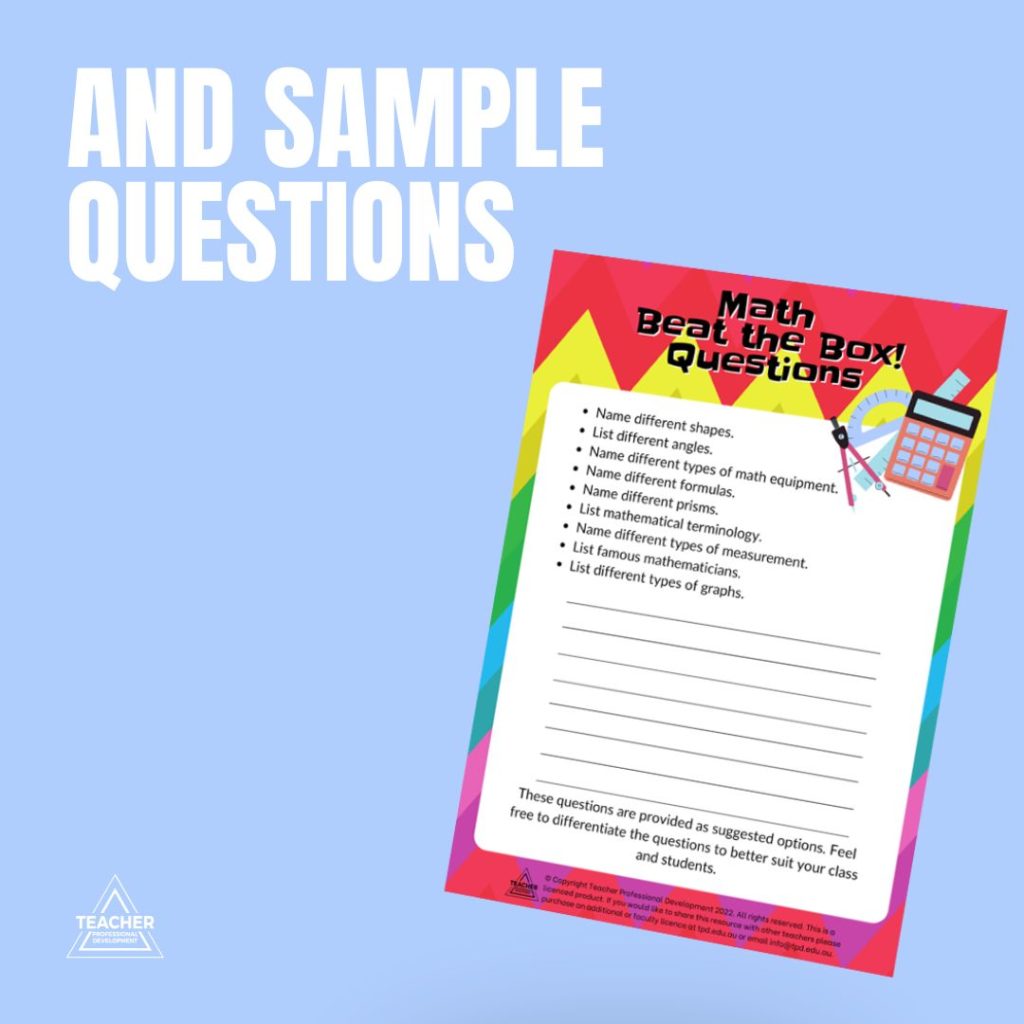 Math Beat the Box - Math Teacher Resource Game