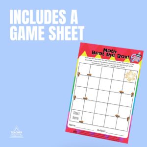 Math Beat the Box - Math Teacher Resource Game