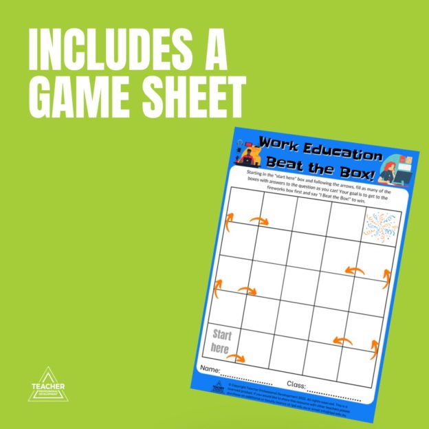 Work Education Beat the Box - Teacher Resource Game