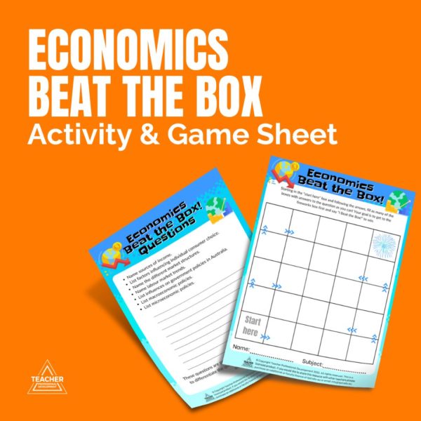 Economics Beat the Box - Teacher Resource Game
