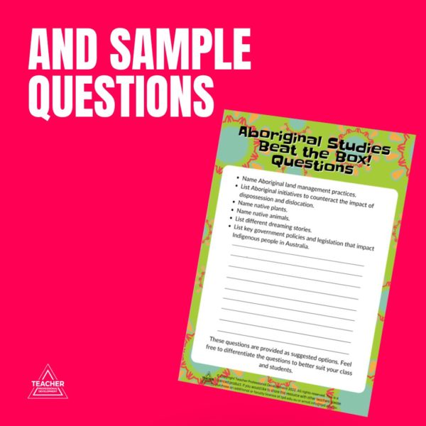 Aboriginal Studies Beat the Box - Teacher Resource Game