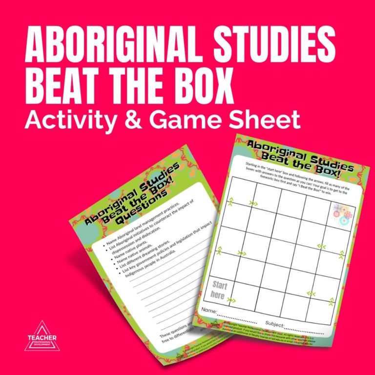 Aboriginal Studies Beat the Box - Teacher Resource Game