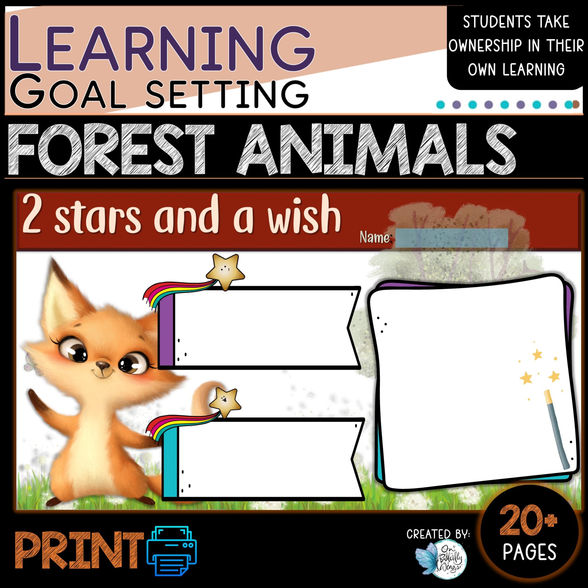 Goal Setting- Forest Animals - Teacher Resource