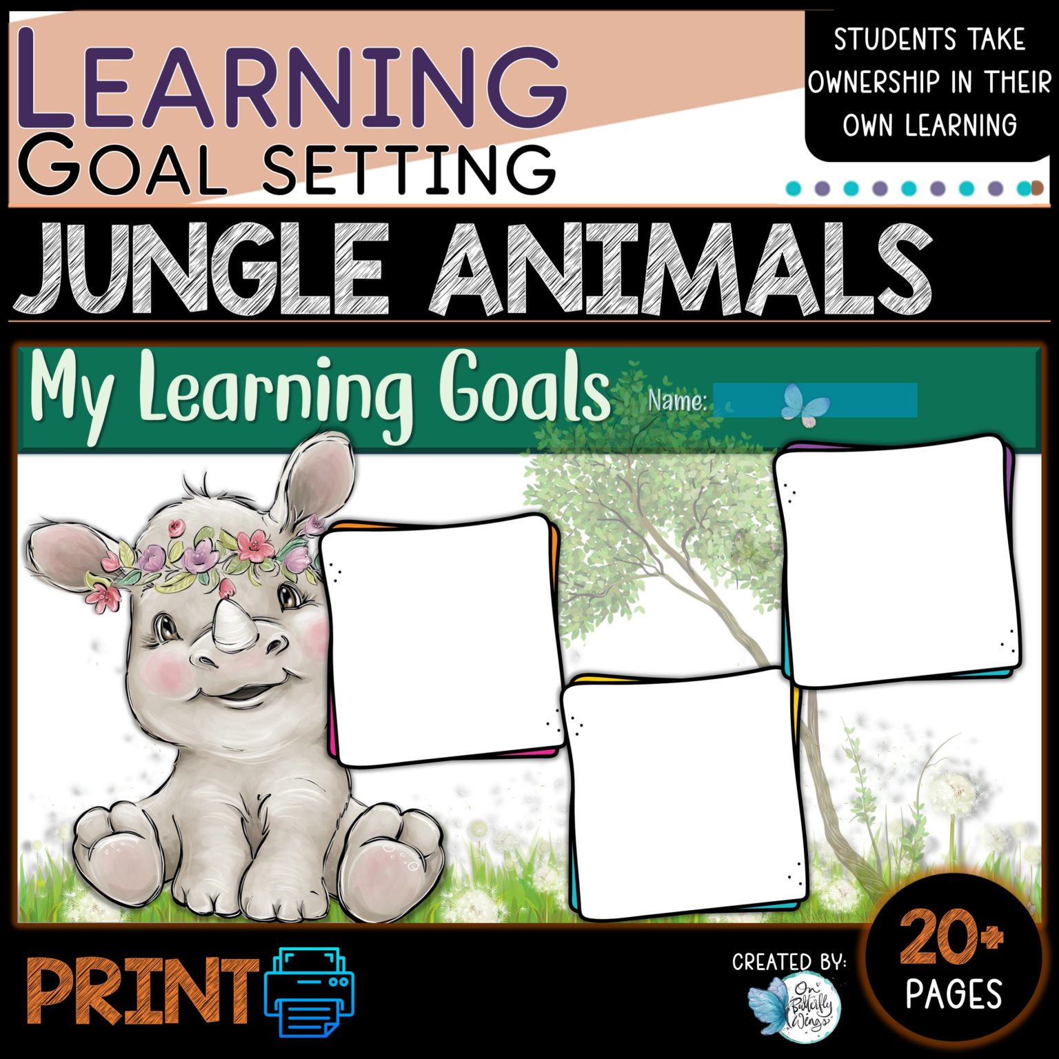 Goal Setting- Jungle Animals - Teacher Resource