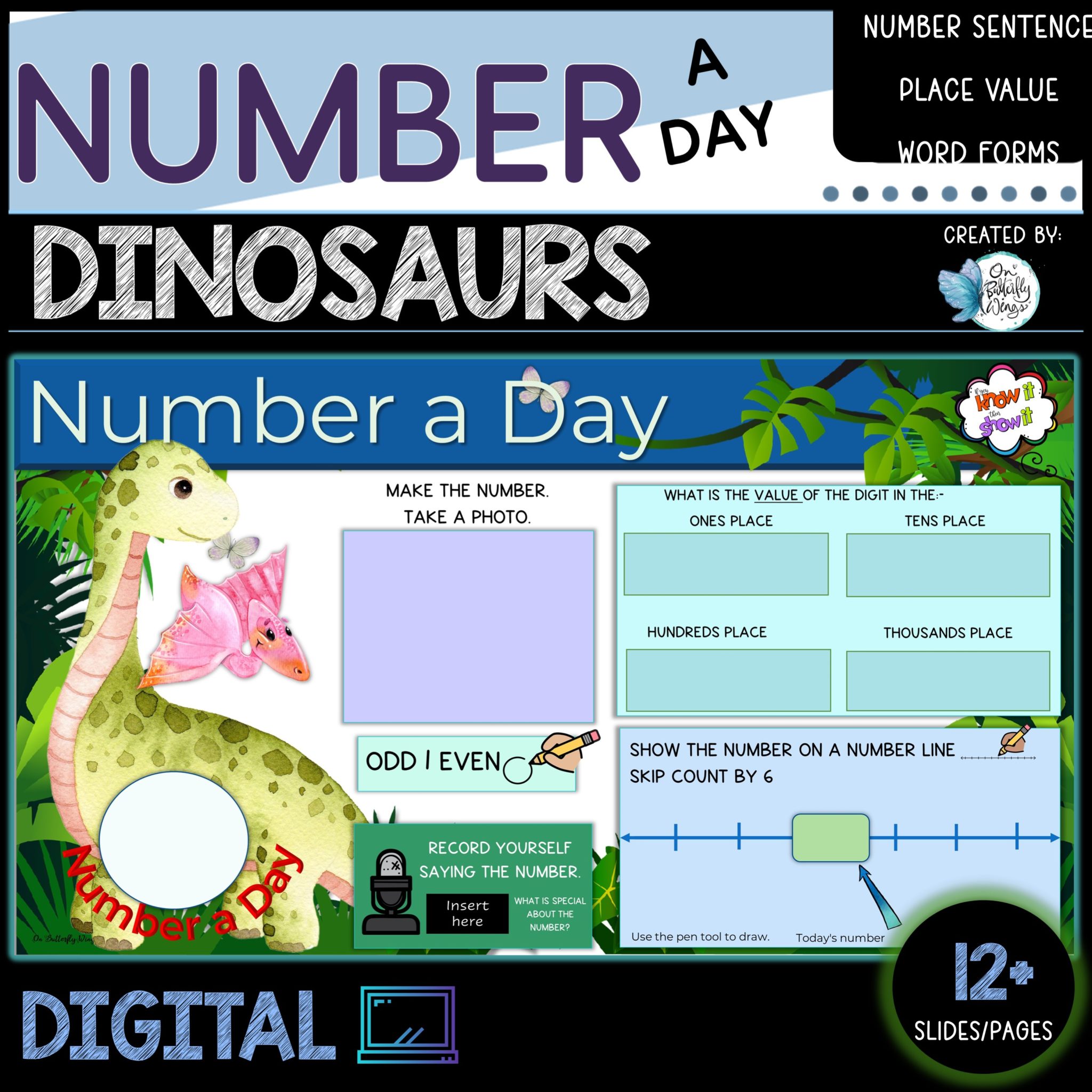 Number of the Day Digital Dinosaurs - Teacher Resources