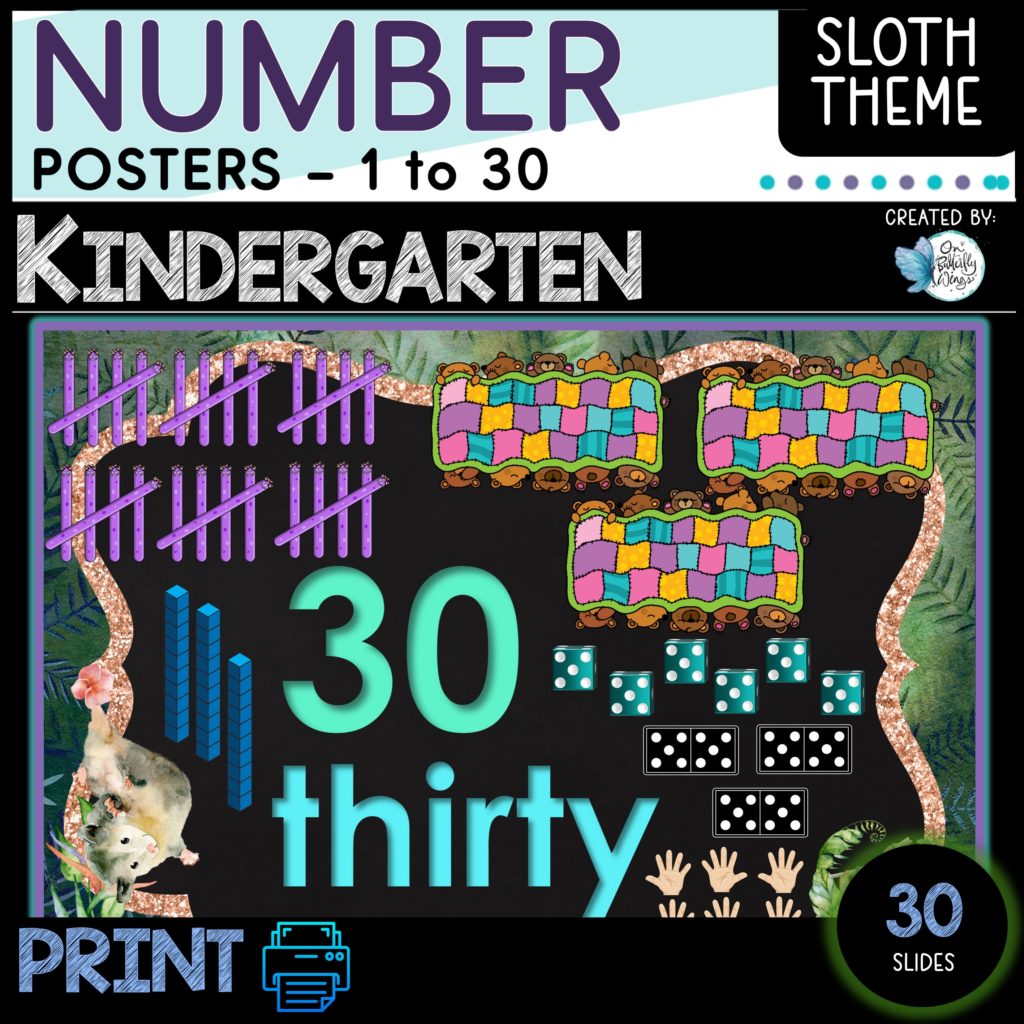 Numbers 1 to 30 Posters - Teacher Resource