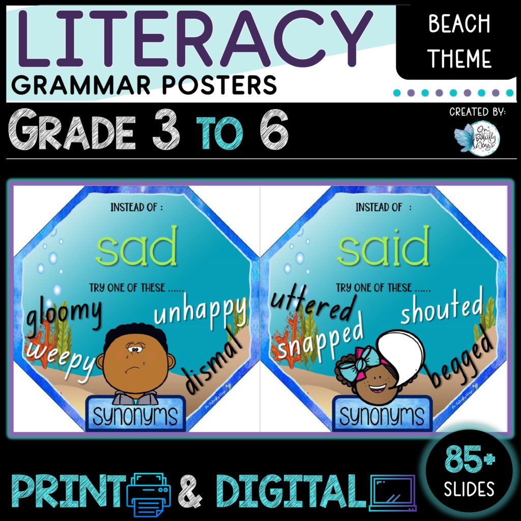Grammar Posters Beach - Teacher Resource