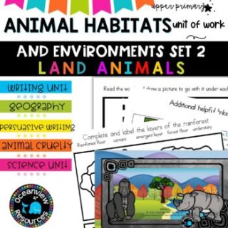 Animals Habitats and Environments a Unit of Work for Upper Primary SET ...