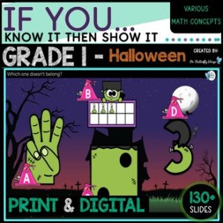Number Talks Grade 1 Halloween - Teacher Resources