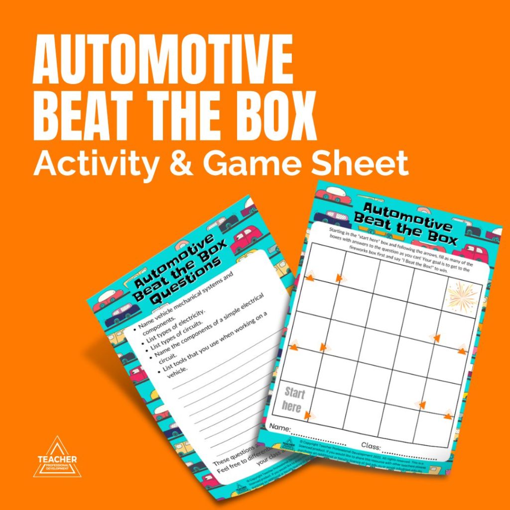 Automotive Beat the Box - Teacher Resource Game